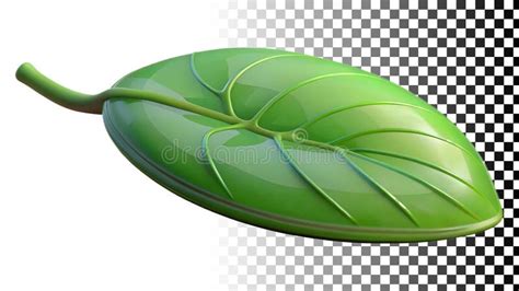 Green Leaf Simple Basic Leaf Shape Organic Form Nature Element