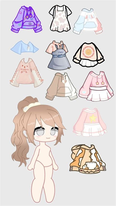 Gacha Paper Doll Template