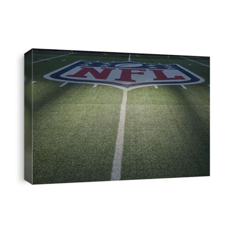Nfl Logo On The Field In American Football Stadium Canvas Print