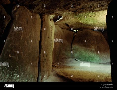 Megalithic Art Inside Mané Lud Neolithic Passage Grave Morbihan