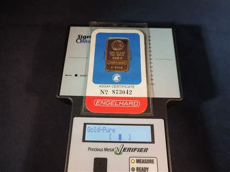 Engelhard 1 Oz Gold Bar With Assay Card In Plastic Scarce Free Shipping