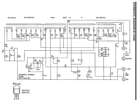 Analog Multimeter Circuit Diagram