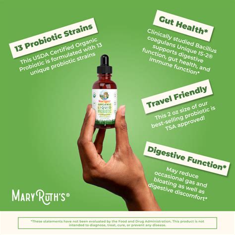Liquid Probiotics Vegan Probiotic Maryruth Organics
