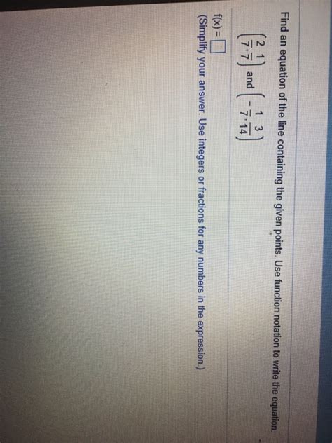 Solved Find An Equation Of The Line Containing The Given Chegg