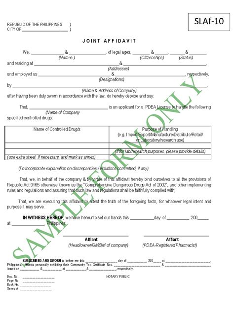 Pharmacy Pdea Forms For S License Application