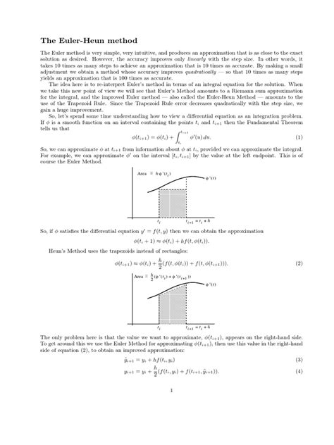 Euler Heunmethodpdf Integral Mathematical Analysis