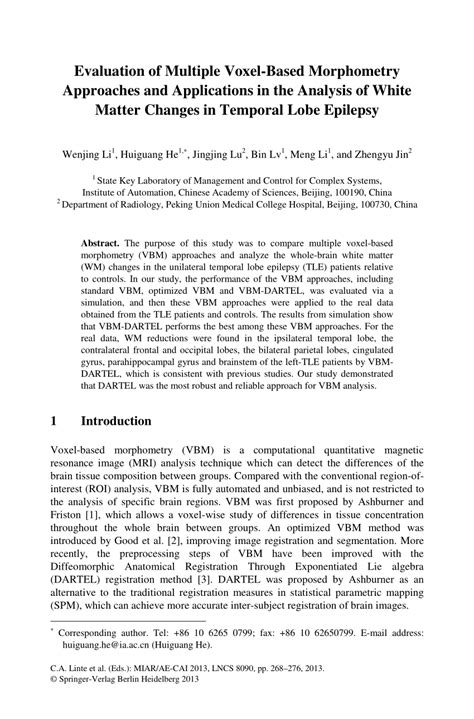 Pdf Evaluation Of Multiple Voxel Based Morphometry Approaches And