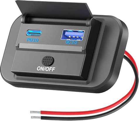 Puerto Usb Para Coche Puerto Usb Qc 30 Para Coche Luz Led Azul