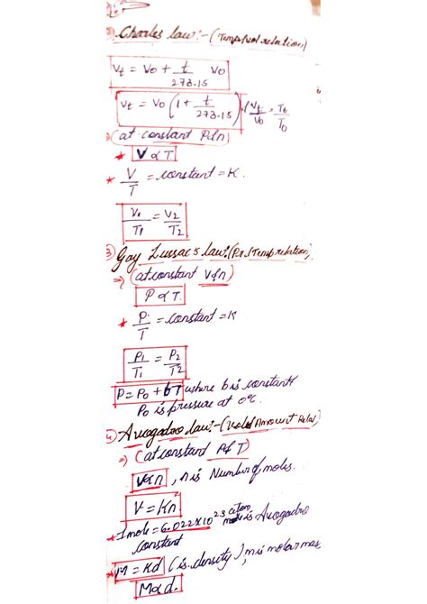 Solution States Of Matter Formula Sheet For Neet Studypool