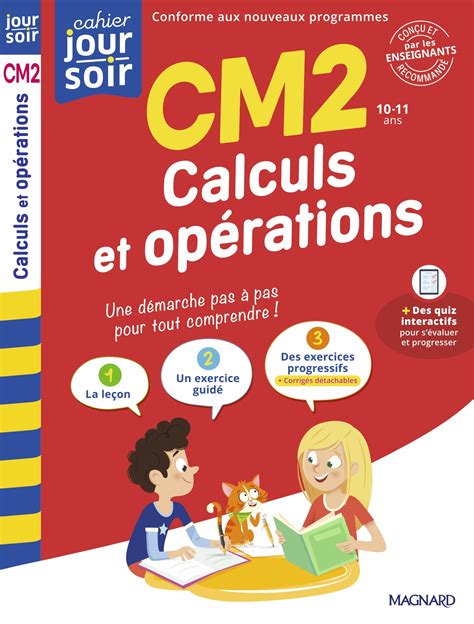 Calculs Et Opérations Cm2 Cahier Jour Soir Magnard