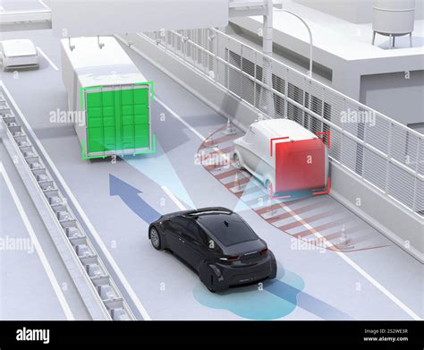 Vehicle Avoiding A Falling Object On The Motorway Concept Image Of