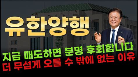 🔴유한양행 아직 시작도 안했다 단기 조정에 흔들리지 마세요 이미 이유는 다 설명 드렸죠 유한양행 유한양행목표가