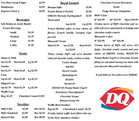 Dairy Queen Menu With Updated Prices In Usa 2025 Artofit