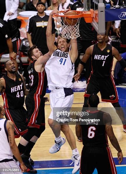 Dirk Nowitzki Of The Dallas Mavericks Dunks Against Mike Miller And News Photo Getty Images