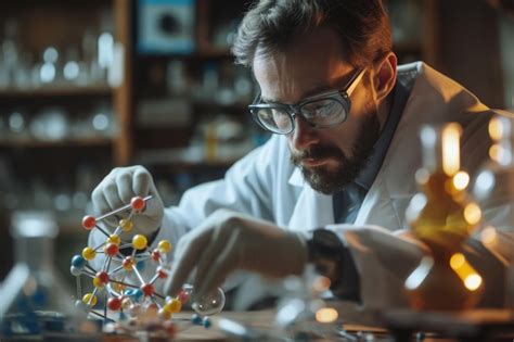 Premium Photo Scientist Studying Atom Structure