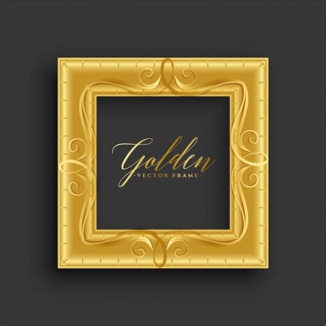 골동품 빈티지 골든 프레임 무료 벡터