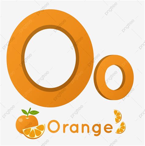 O Letters Clipart Png Images 3d Letter O With Orange Fruit 3d