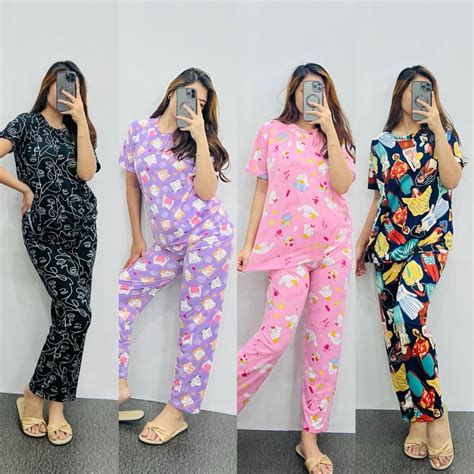 Ps Pj Plus Size Up To Xl Women Adult Terno Pajama Shopee Philippines