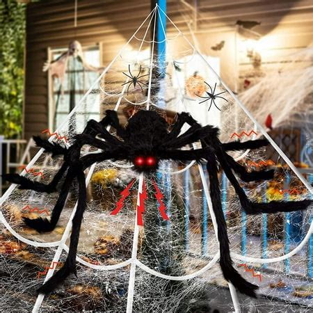 200 Spider Web Halloween Decorations 50 Giant Spider With Creepy