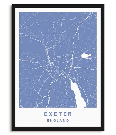Exeter England Map Plume