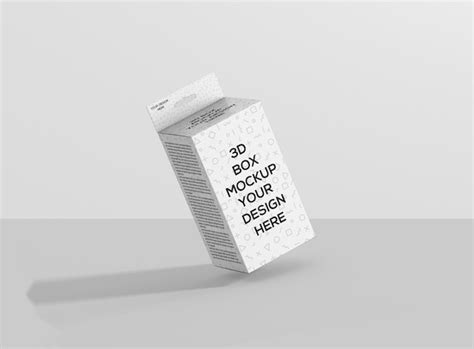 Premium Psd Rectangle Box With Hanger Mockup