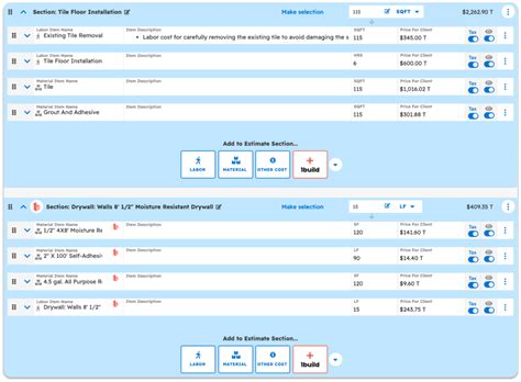 Construction Estimating Assemblies Projul