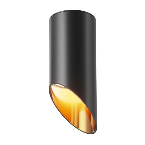 Spot Incastrat Modern Negru Cu Interior Auriu Rotund Maytoni Lipari D6 Design Modern