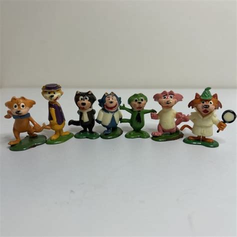 Marx Tinykins Vtg Top Cat Series Figurines Hanna Barbera Animation 7 Pc