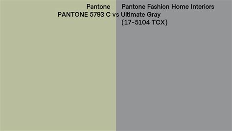 Pantone 5793 C Vs Pantone Fashion Home Interiors Ultimate Gray 17 5104