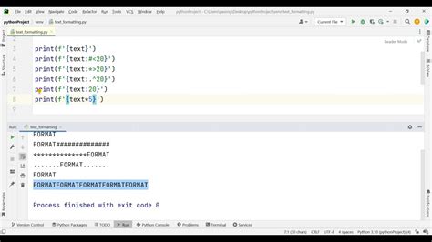 Text Formatting In Python Youtube