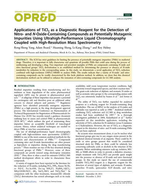 Pdf Applications Of Ticl 3 As A Diagnostic Reagent For The Detection