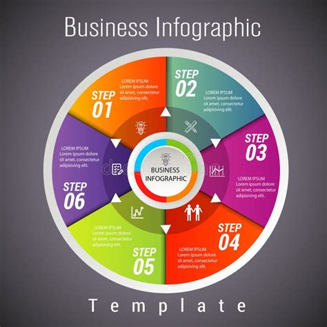Business Infographic Template Design Realistic Circle Diagram