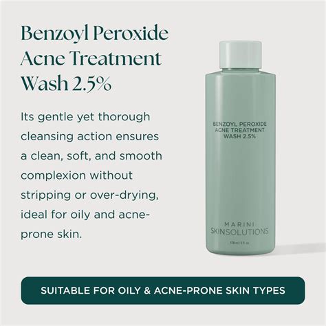 Marini Skinsolutions Benzoyl Peroxide Acne Wash 25 6 Oz Made In