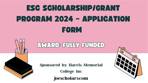 Esc Scholarshipgrant 2024 Online Application Form