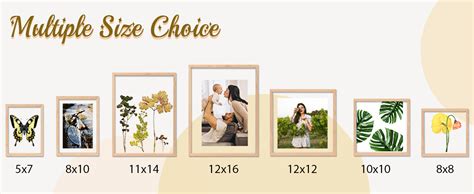 Puthiac 11x14 Floating Picture Frames 11x14 Oak Wood Picture Frame Double