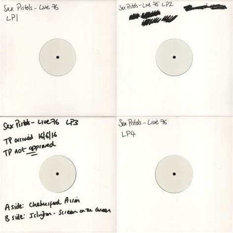 Sex Pistols Live 76 4 X Test Pressing Uk 4 Lp Vinyl Set —