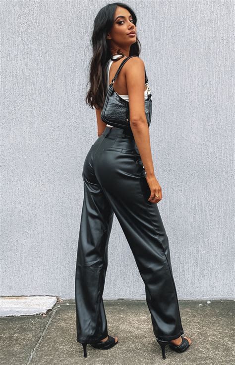 Cool Shade Pu Pants Black Beginning Boutique