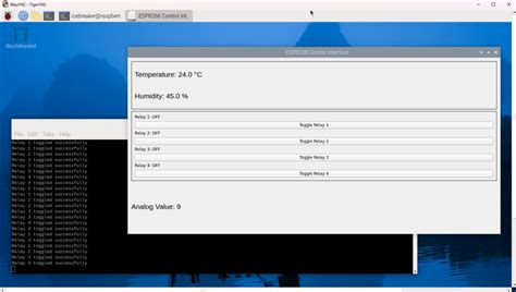 Проект на Python за управление на Esp8266 Контрол на релета и сензори