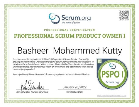 Basheer Mohammedpspo™ Iitil®4 On Linkedin Scrumcertification