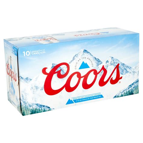 Coors Lager Can Pack 10 X 500ml Centra