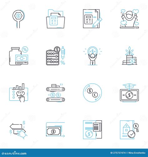Cloud Computing And Storage Linear Icons Set Virtualization
