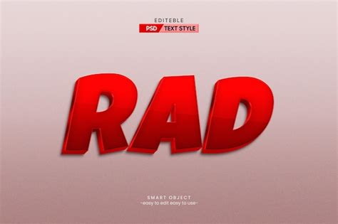 Red Text Effect Design Premium Psd