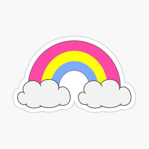 Pansexual Rainbow Pride Sticker Sticker For Sale By Pennyscorner1