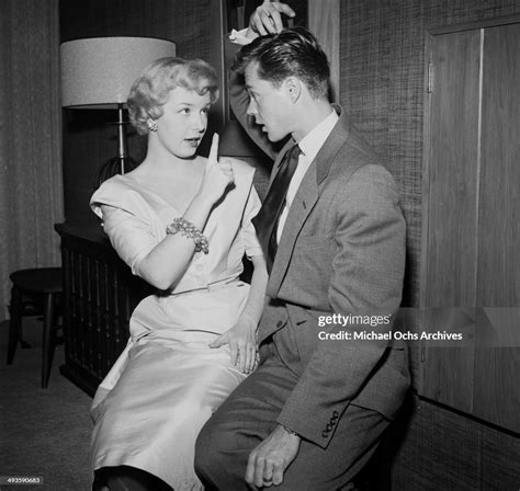 Actress Merry Anders With Tom Selden During A House Party In Los