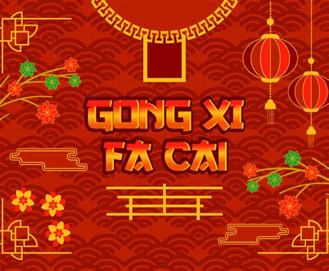 Chinese New Year Gong Xi Fa Cai Background Vector Art And Graphics