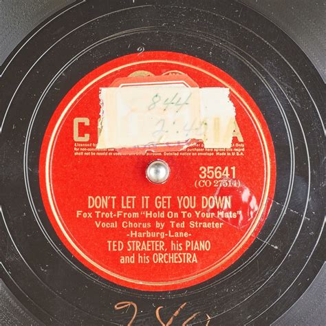 Dont Let It Get You Down Ted Straeter His Piano And His Orchestra Free Download Borrow