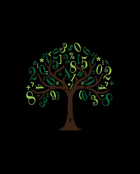Math Tree Math Tree Mathematics Digital Art By Moon Tees Fine Art America