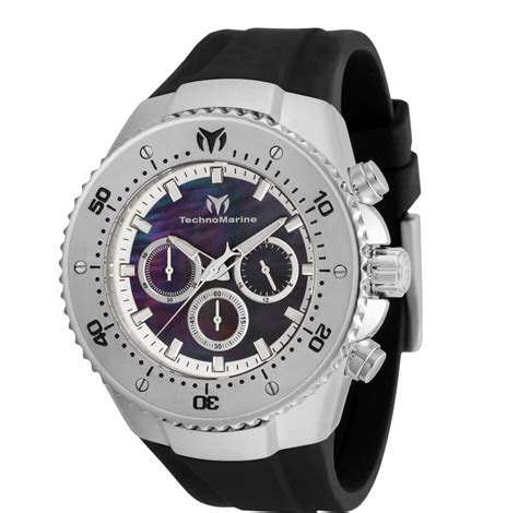 Technomarine Sea Manta Chronograph Quartz Silicone Mens Watch Tm 220066