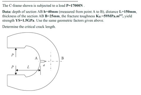 Solved The C Frame Shown Is Subjected To A Load P N Chegg