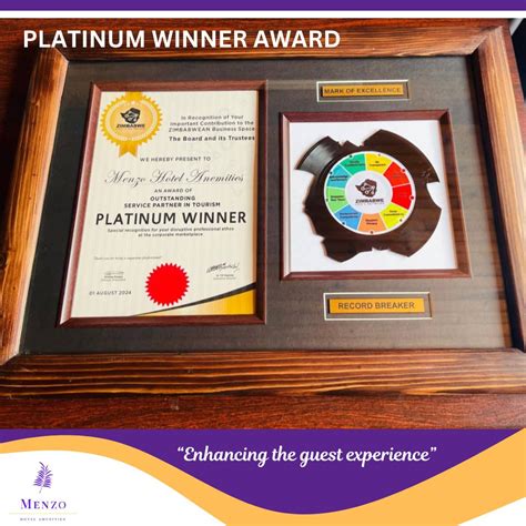 Platinumwinneraward Menzohotelamenities Edenecollection Awarded Zimceoawards